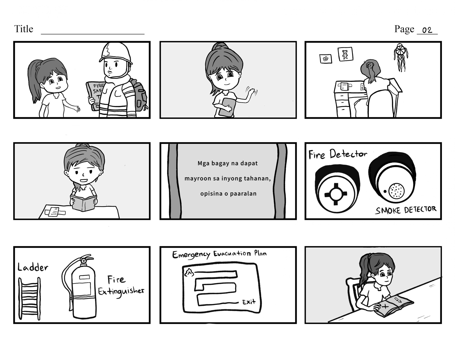 ArtStation - Fire safety Storyboard