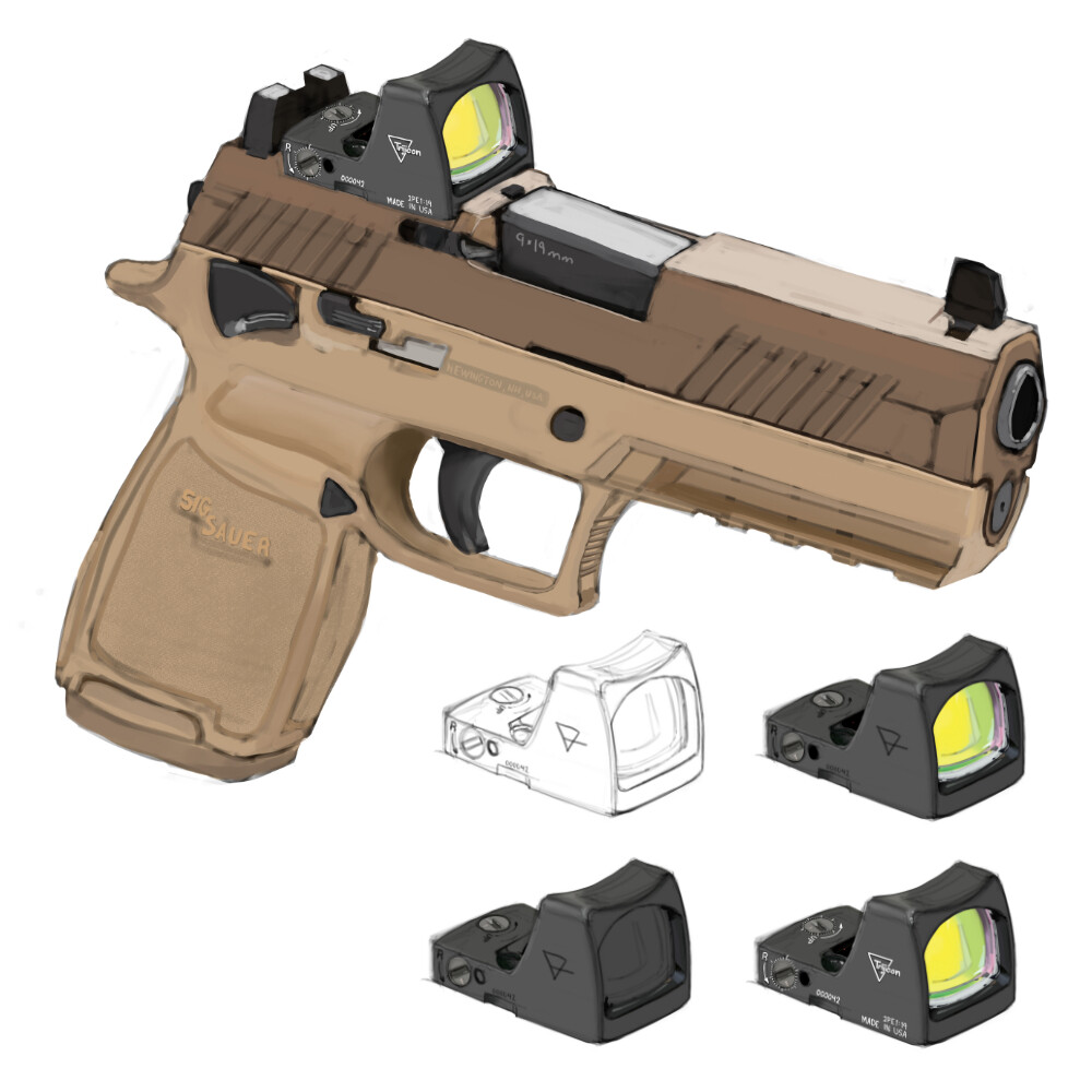 ArtStation - Trijicon RMR and SIG SAUER P320