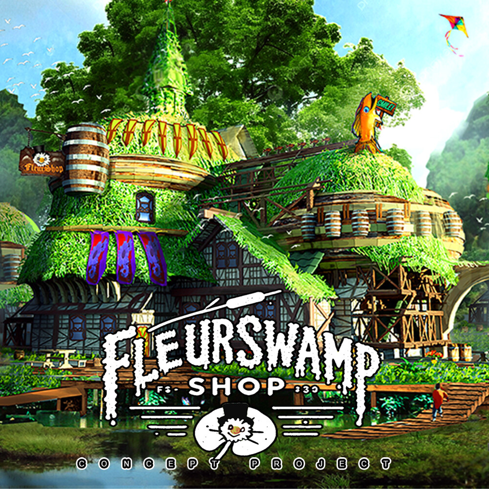 ArtStation - FleurShop - Swamp House. -concept project