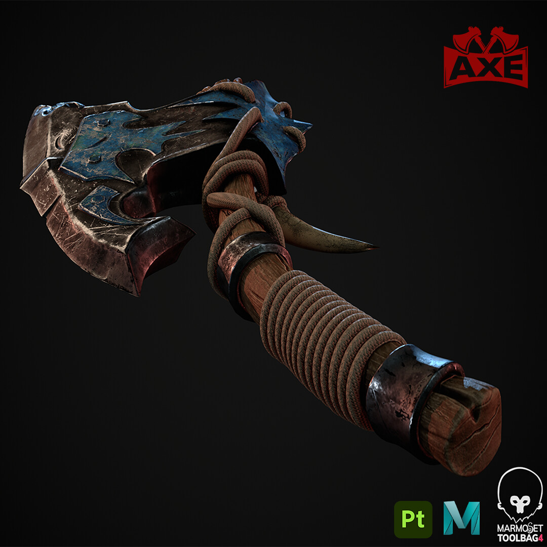 ArtStation - Elemental Axe