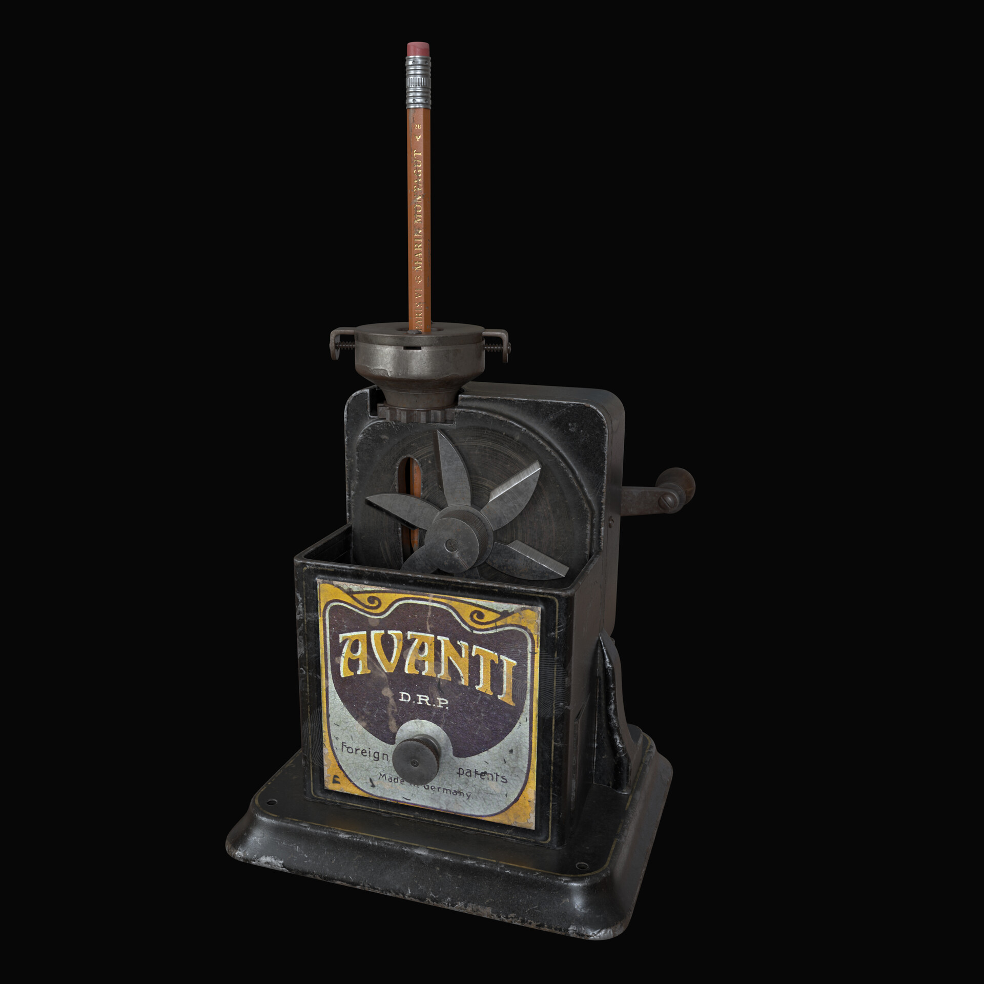 ArtStation - Vintage pencil sharpener