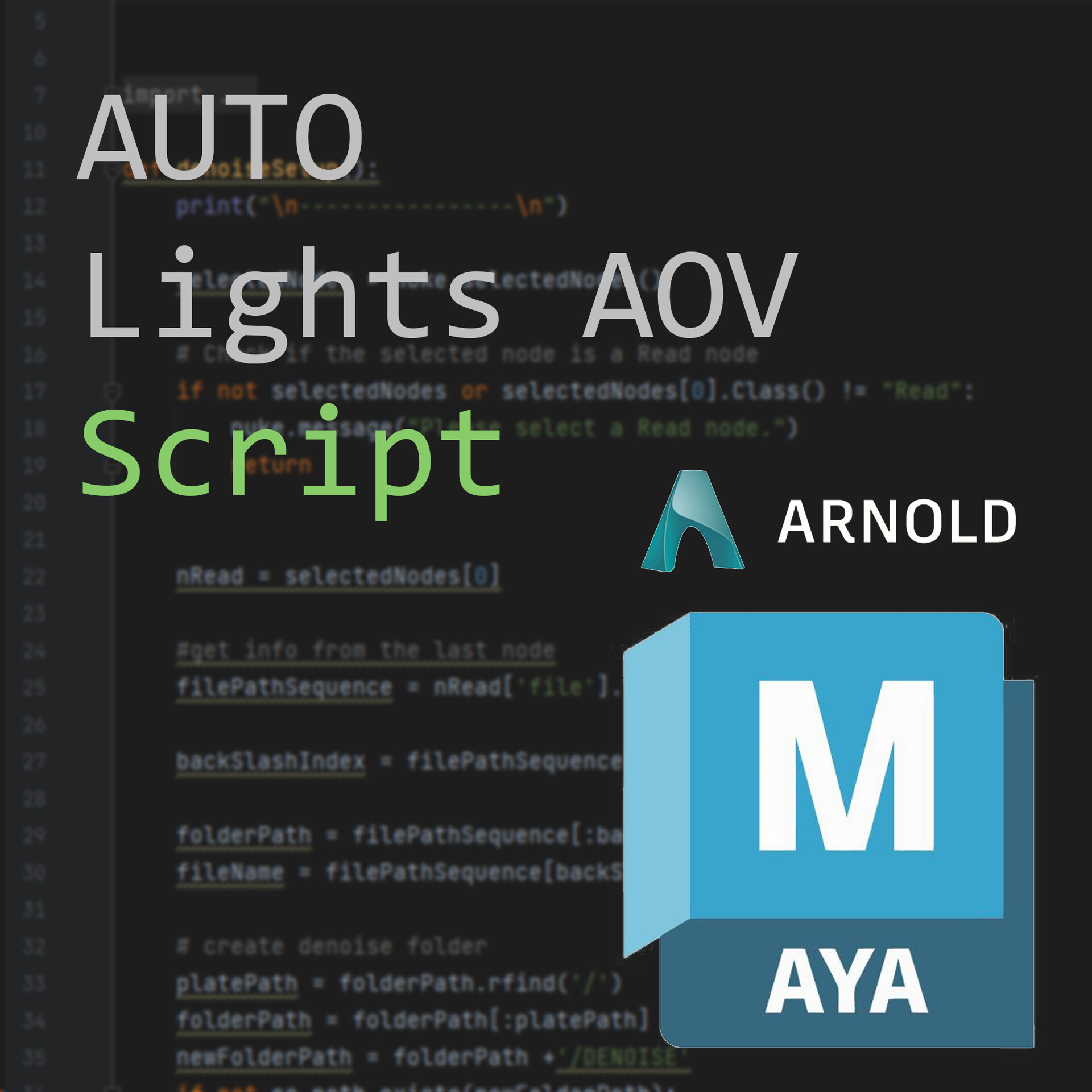 ArtStation - Maya Arnold Auto Light AOV Setup Script