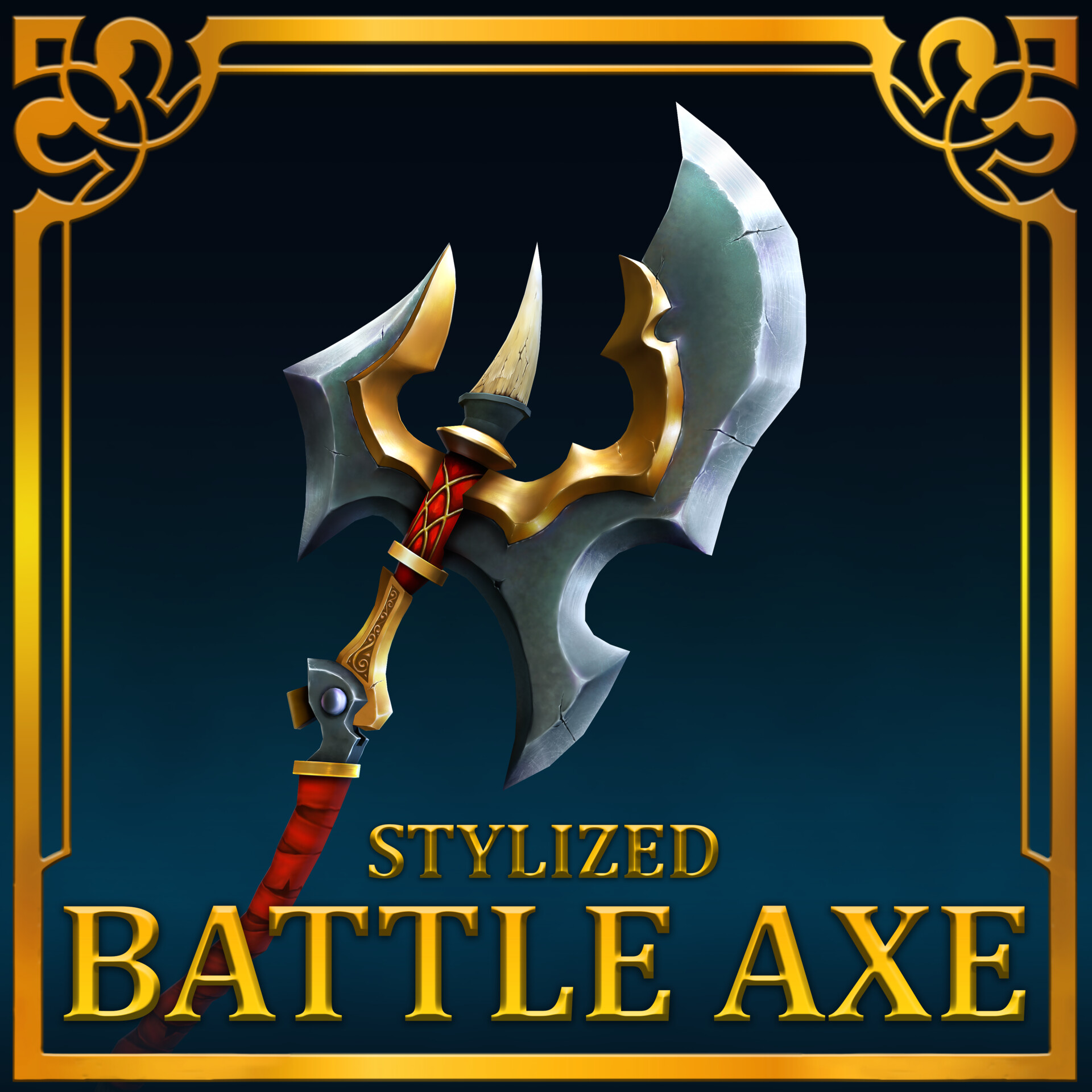 ArtStation - STYLIZED BATTLE AXE