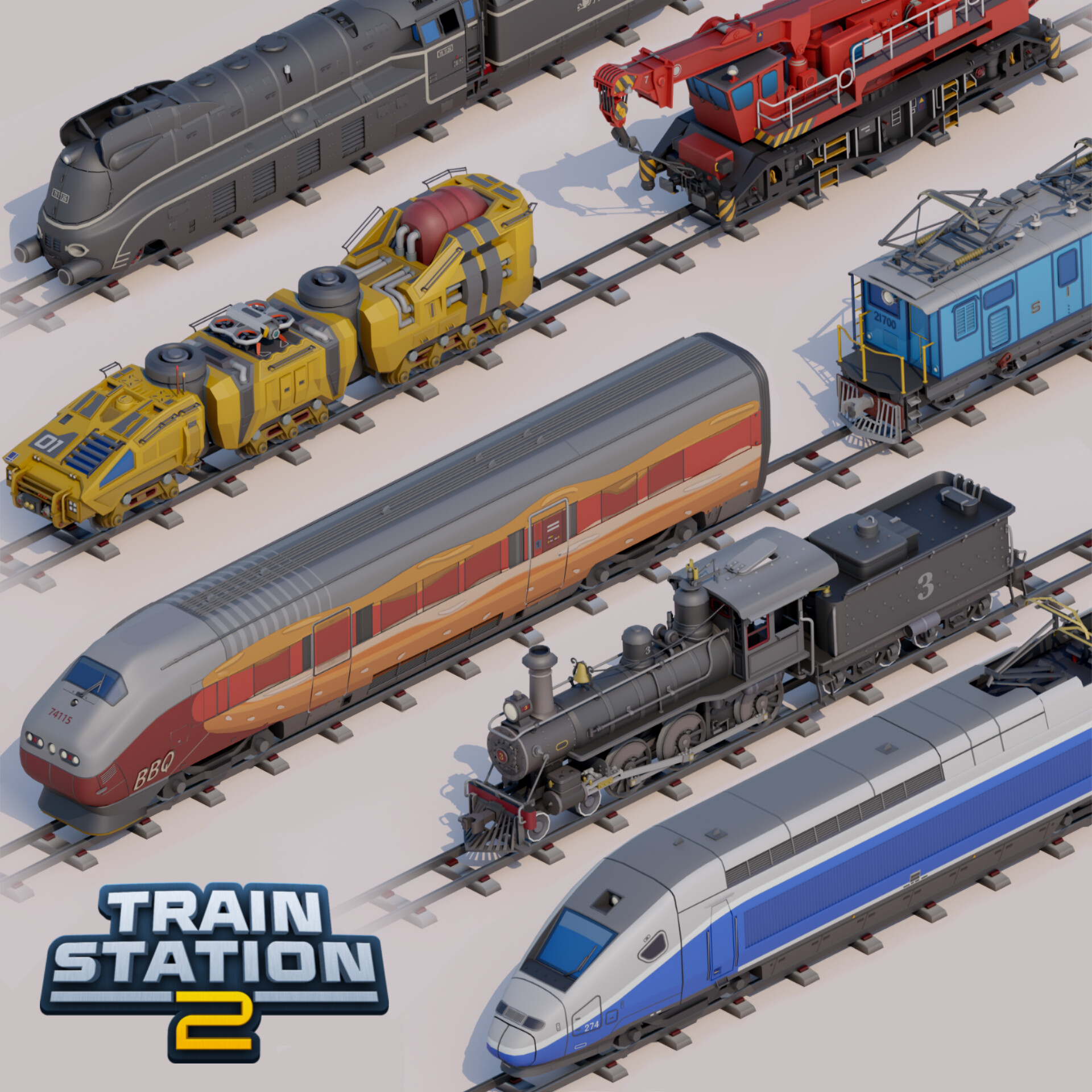 ArtStation - Trainstation 2 Event Trains