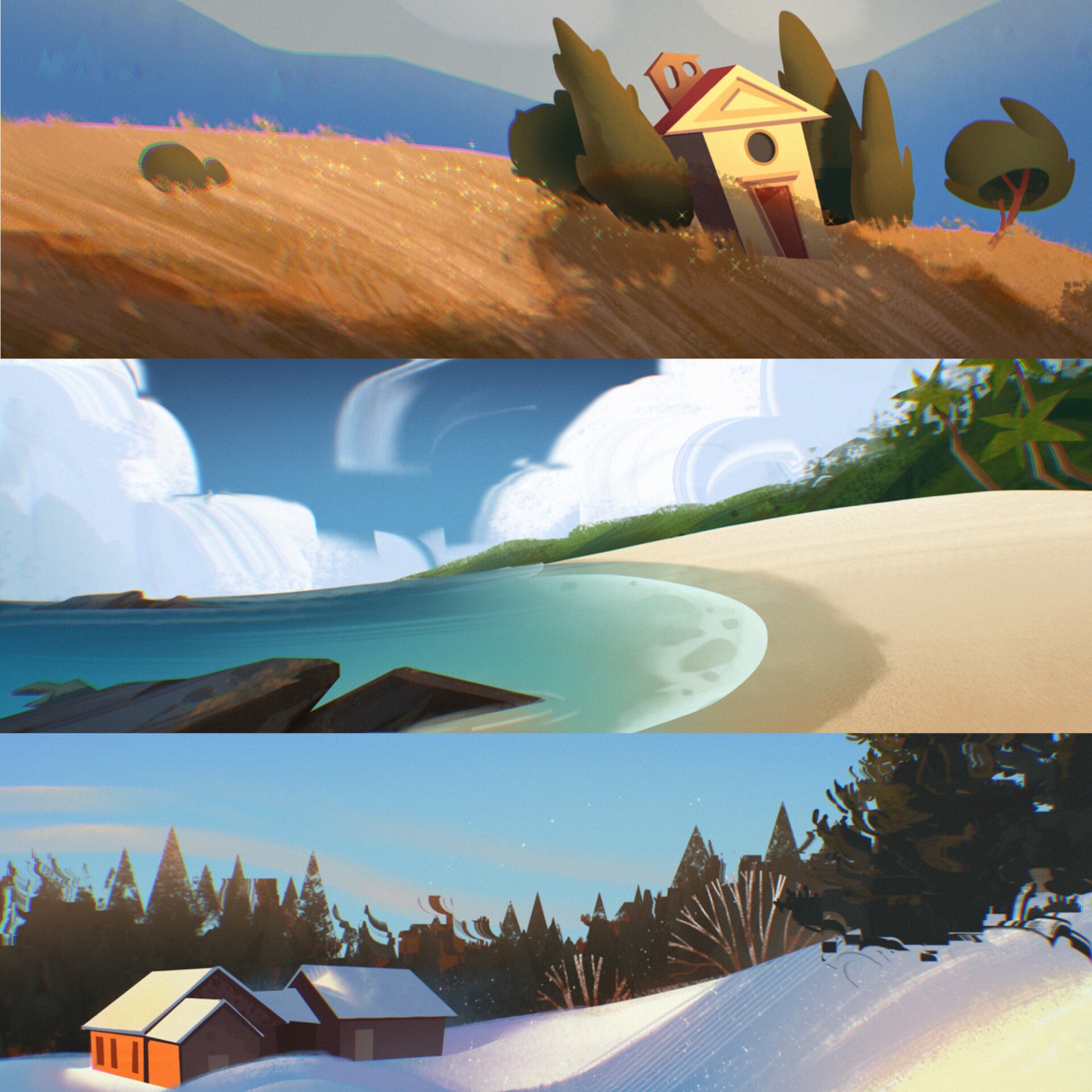 ArtStation - landscape studies