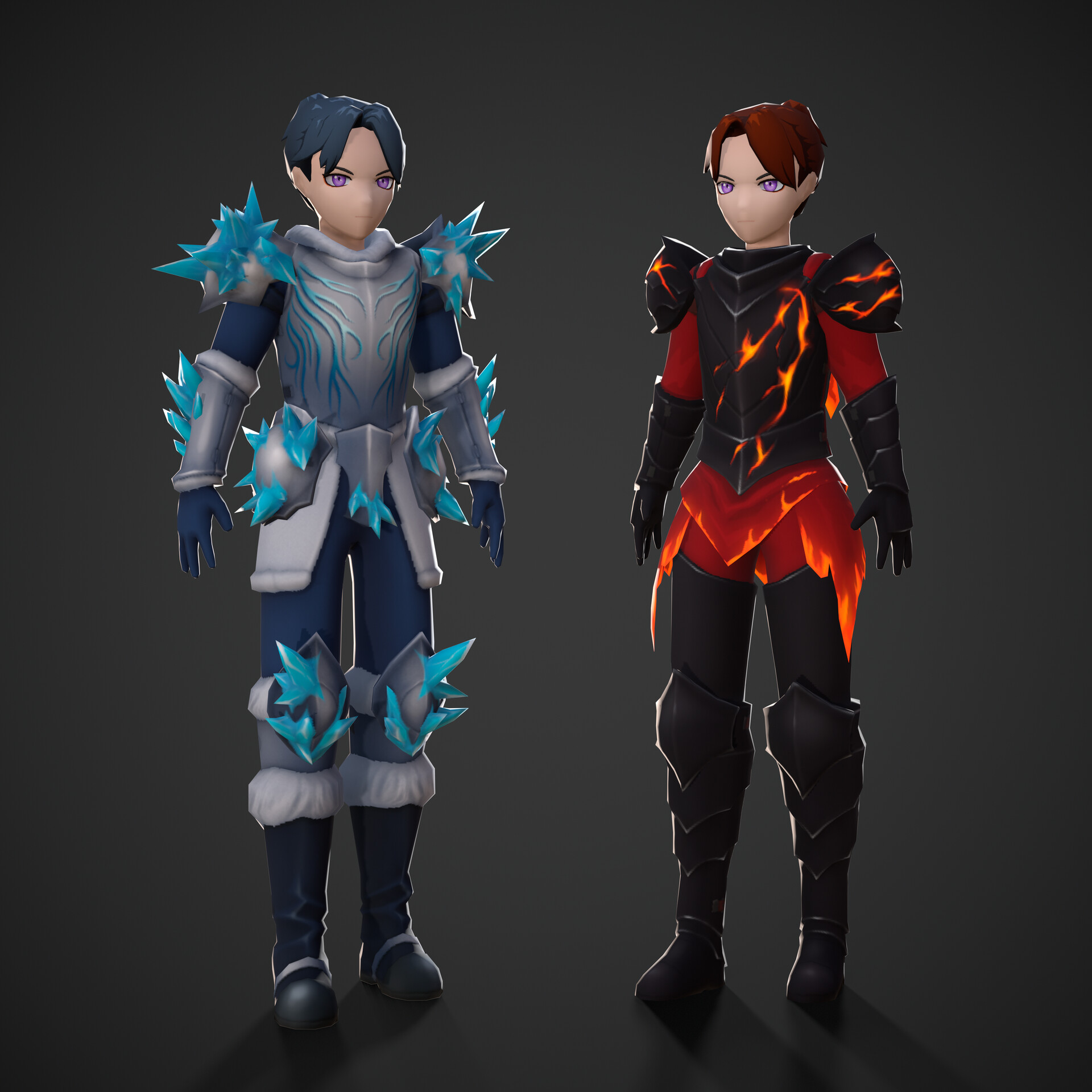 ArtStation - Set of stylized armor