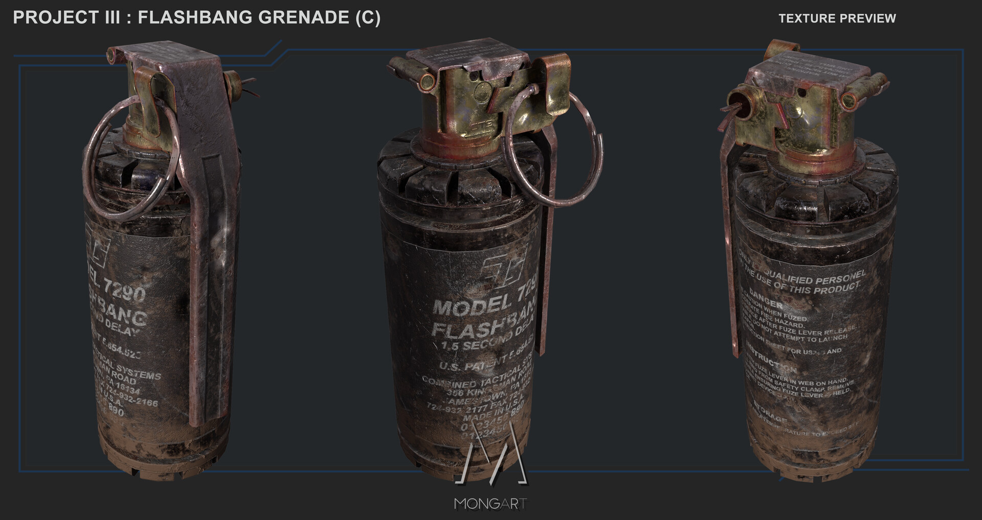 ArtStation - G.A.M. Project III (ver. B&C) : FLASHBANG GRENADE