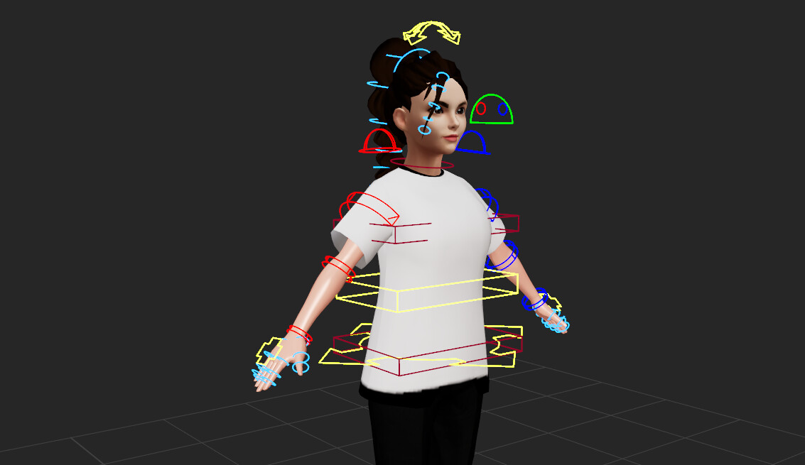 ArtStation - stylized female rigging in maya