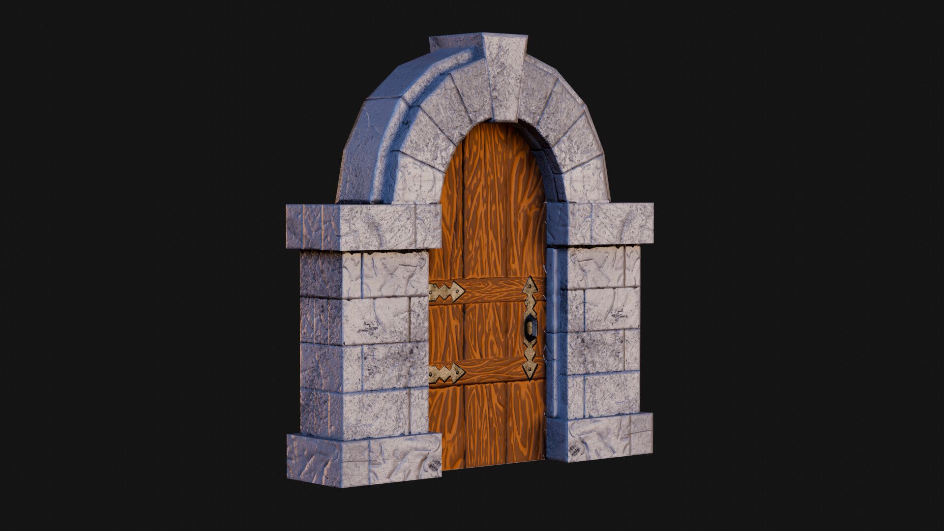 ArtStation - Medieval Fantasy Door with Stone Arch