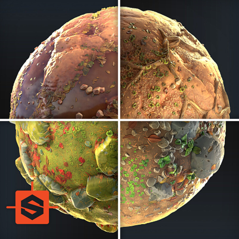 ArtStation - Stylized Forest Ground Materials
