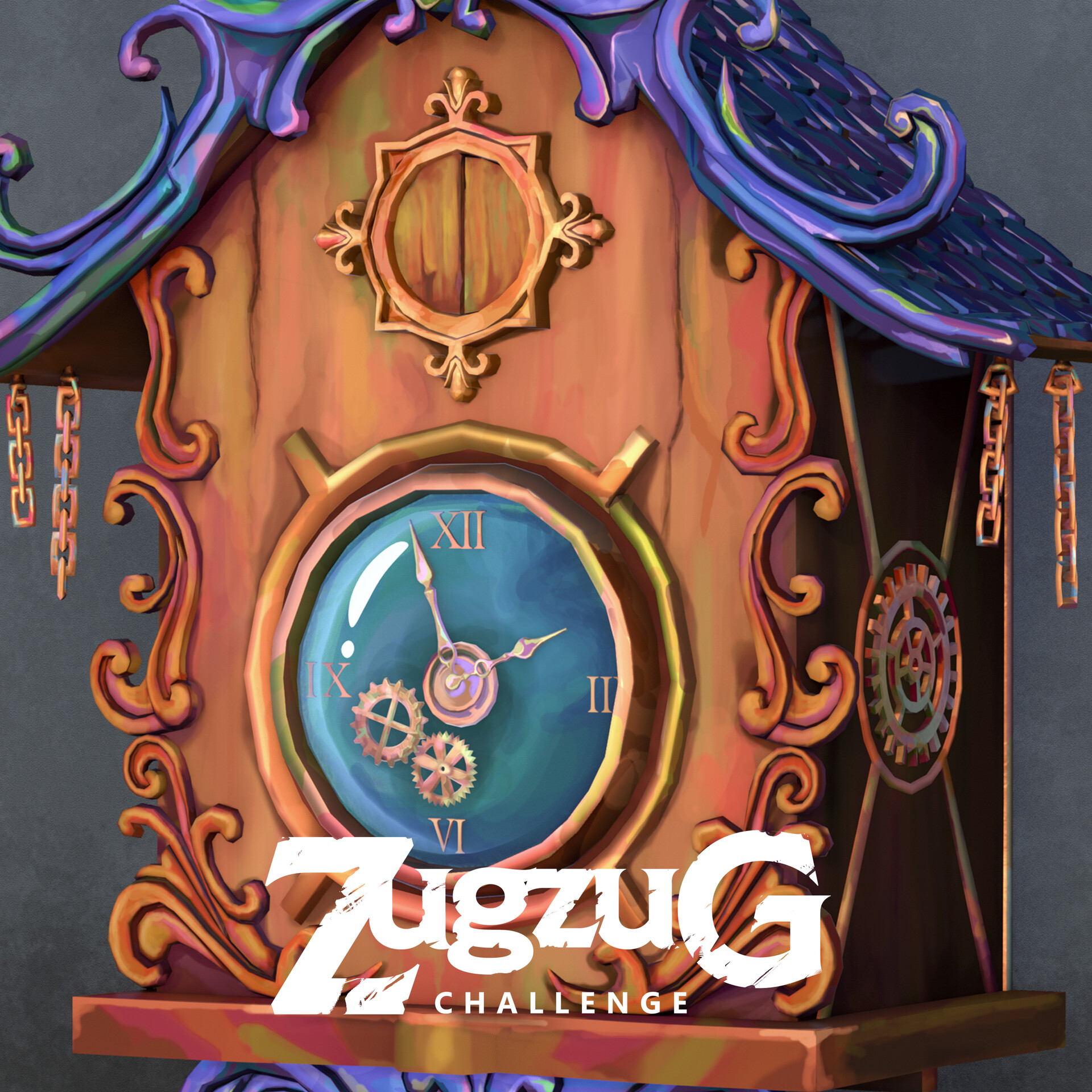 ArtStation - Arcane Cuckoo Clock for ZugZug Challenge