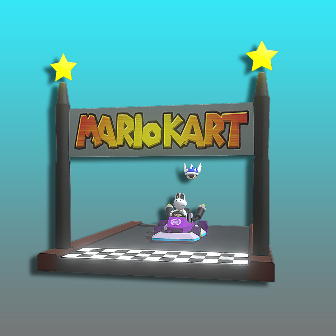 ArtStation - Dry Bones - Mario Kart