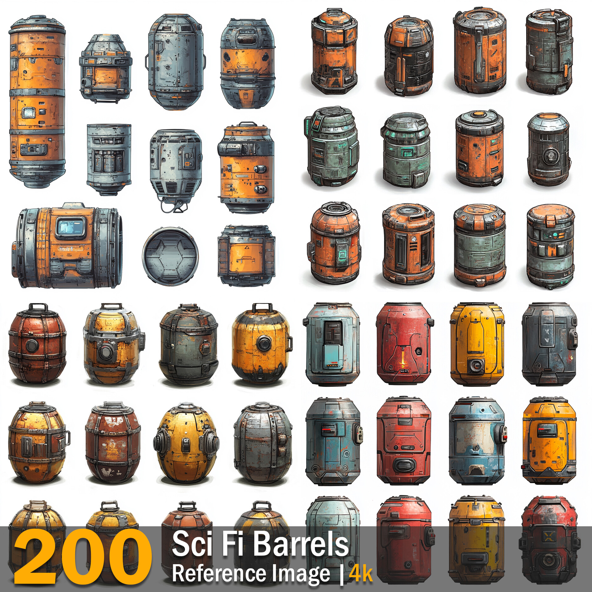 ArtStation - Sci Fi Barrels | Reference Images | 4K