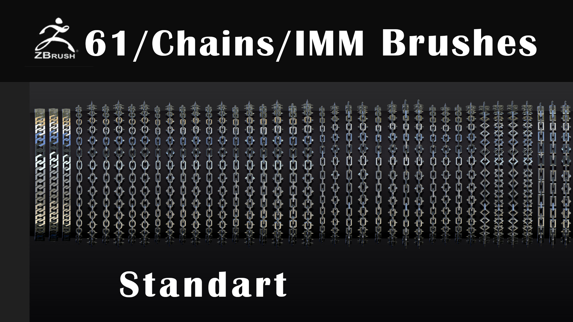 ArtStation - Zbrush - 61 Chains IMM Brush Standart