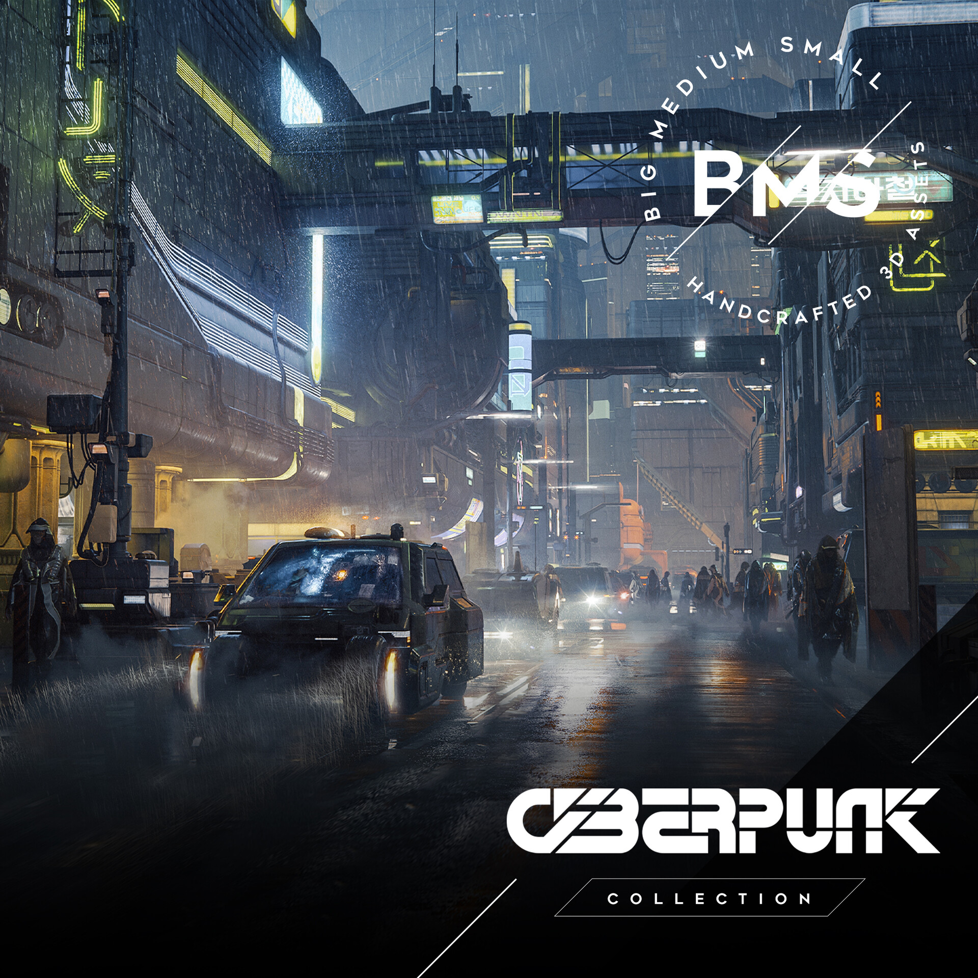 ArtStation - Big/Medium/Small Cyberpunk 3D Asset Pack