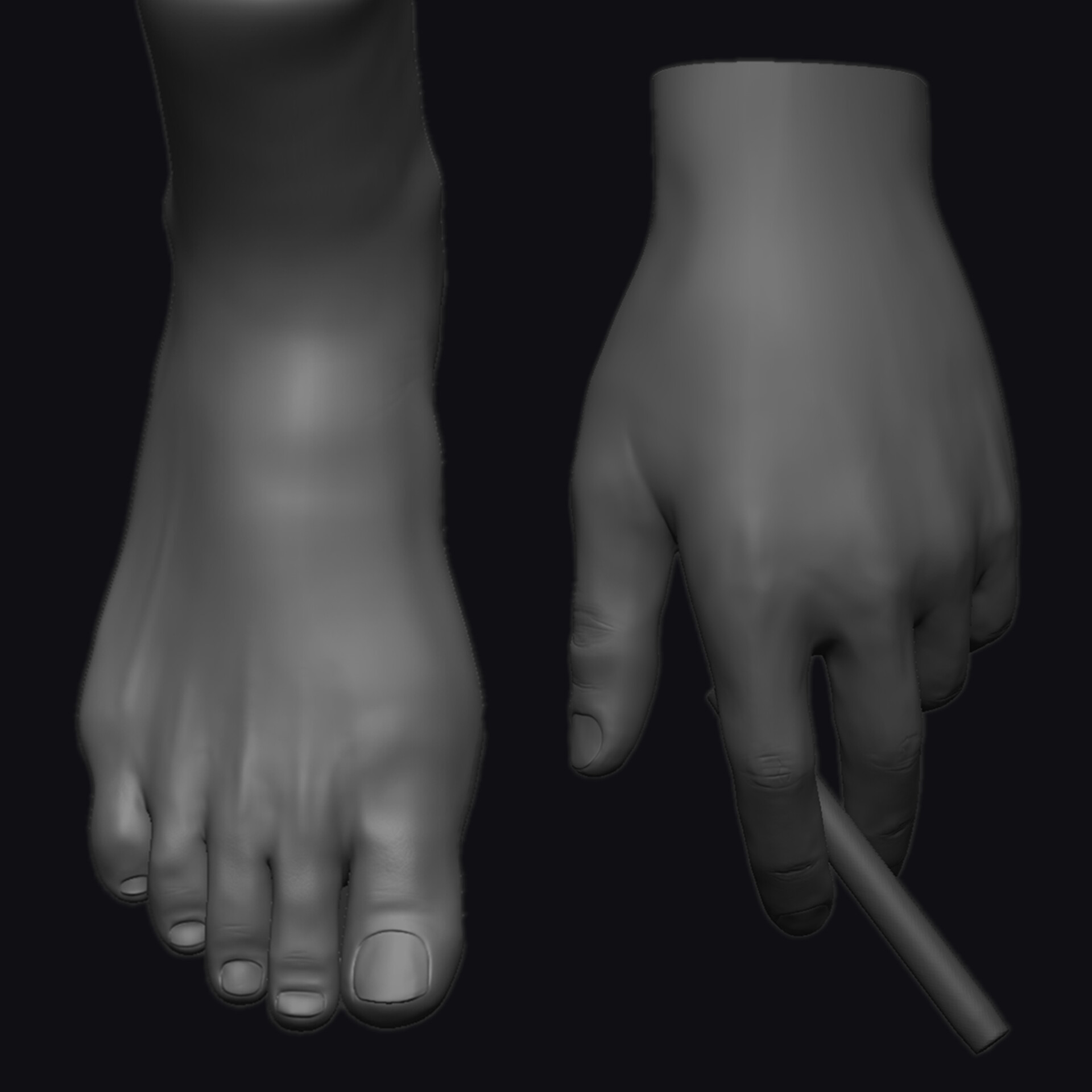 ArtStation - Hand and foot study