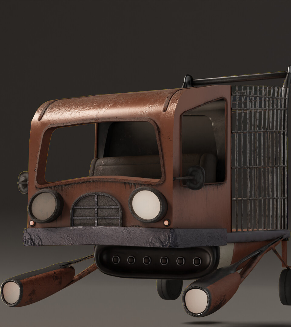 ArtStation - 3D robot shopping cart