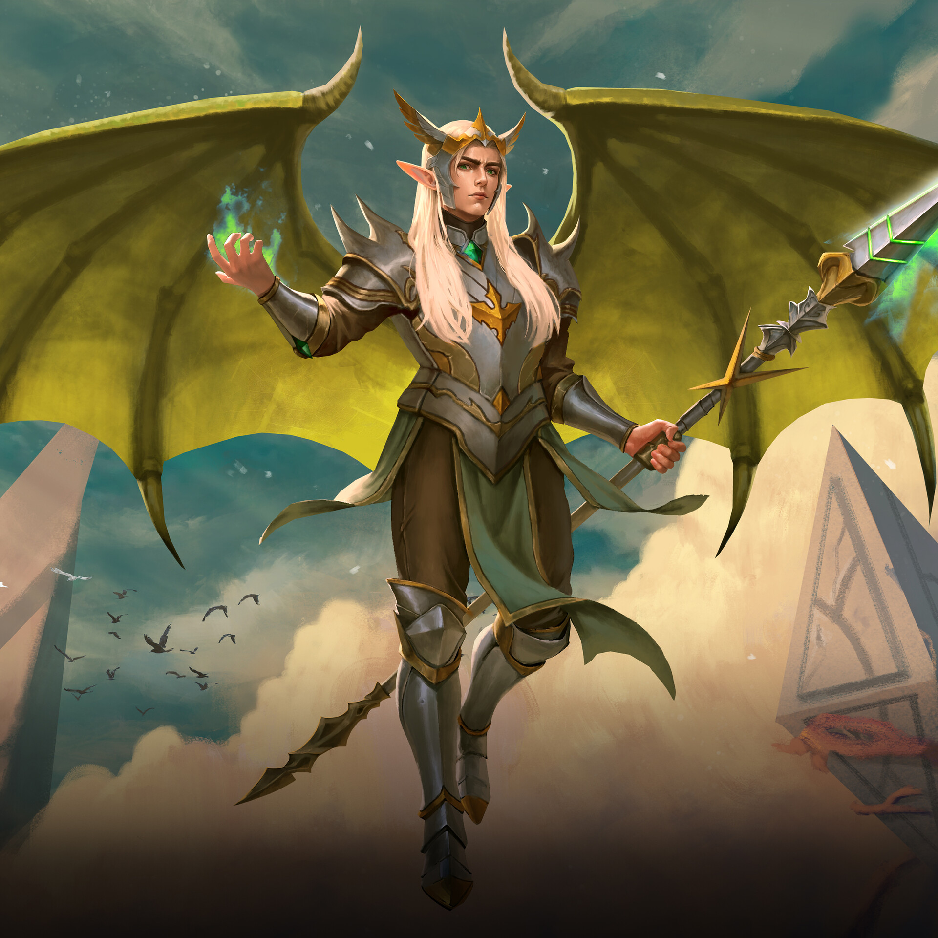 ArtStation - Kyle The Elf Dragonborne