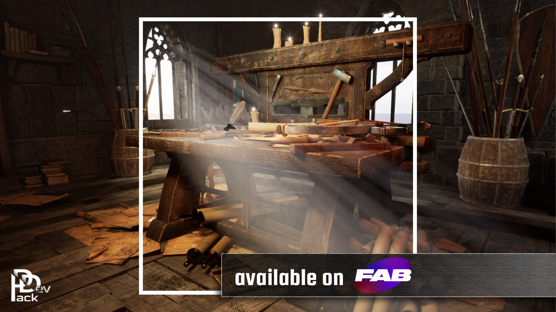 PackDev - Medieval Workbenches / 91 Assets