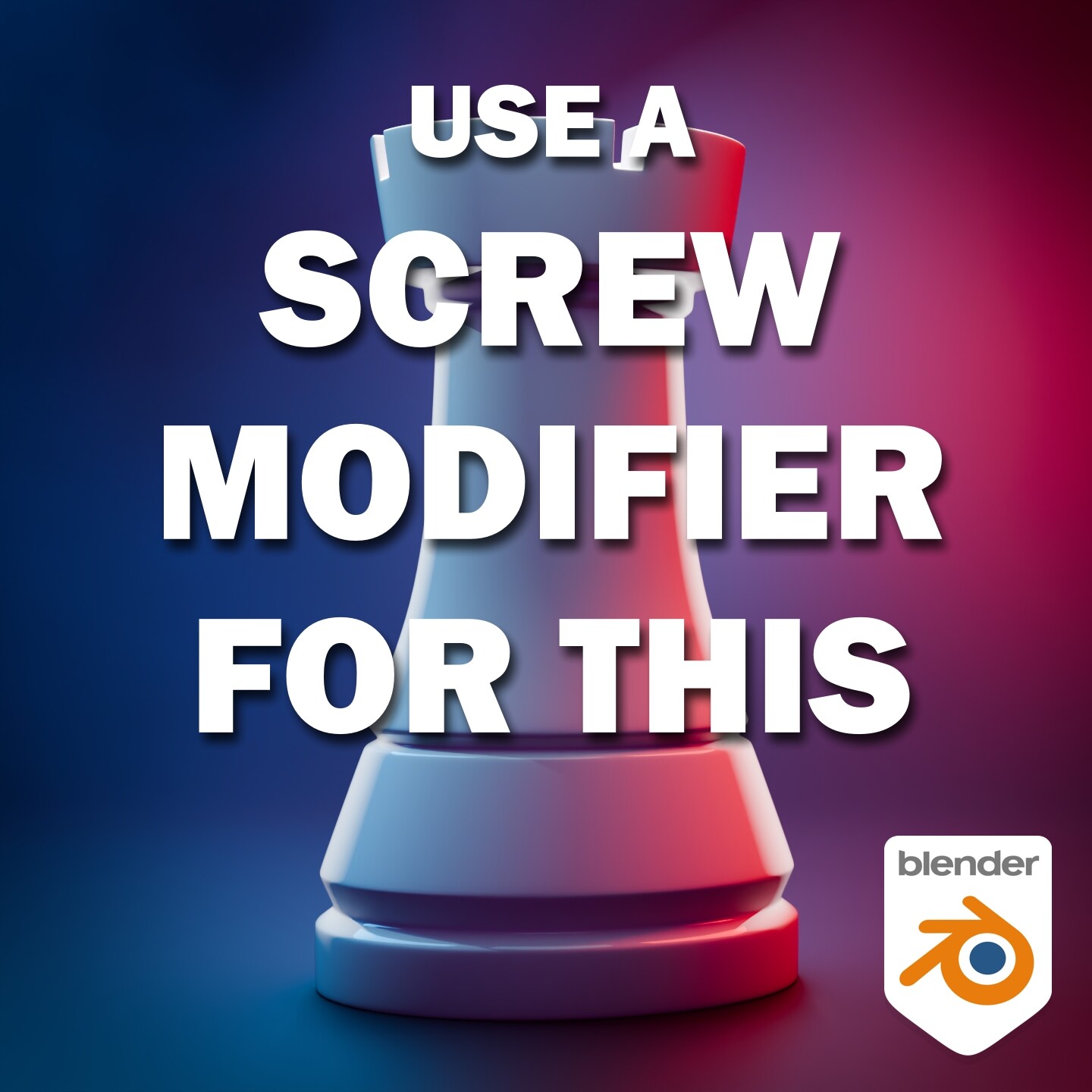 ArtStation - Using Screw and Boolean Modifiers to Make a Chess Rook