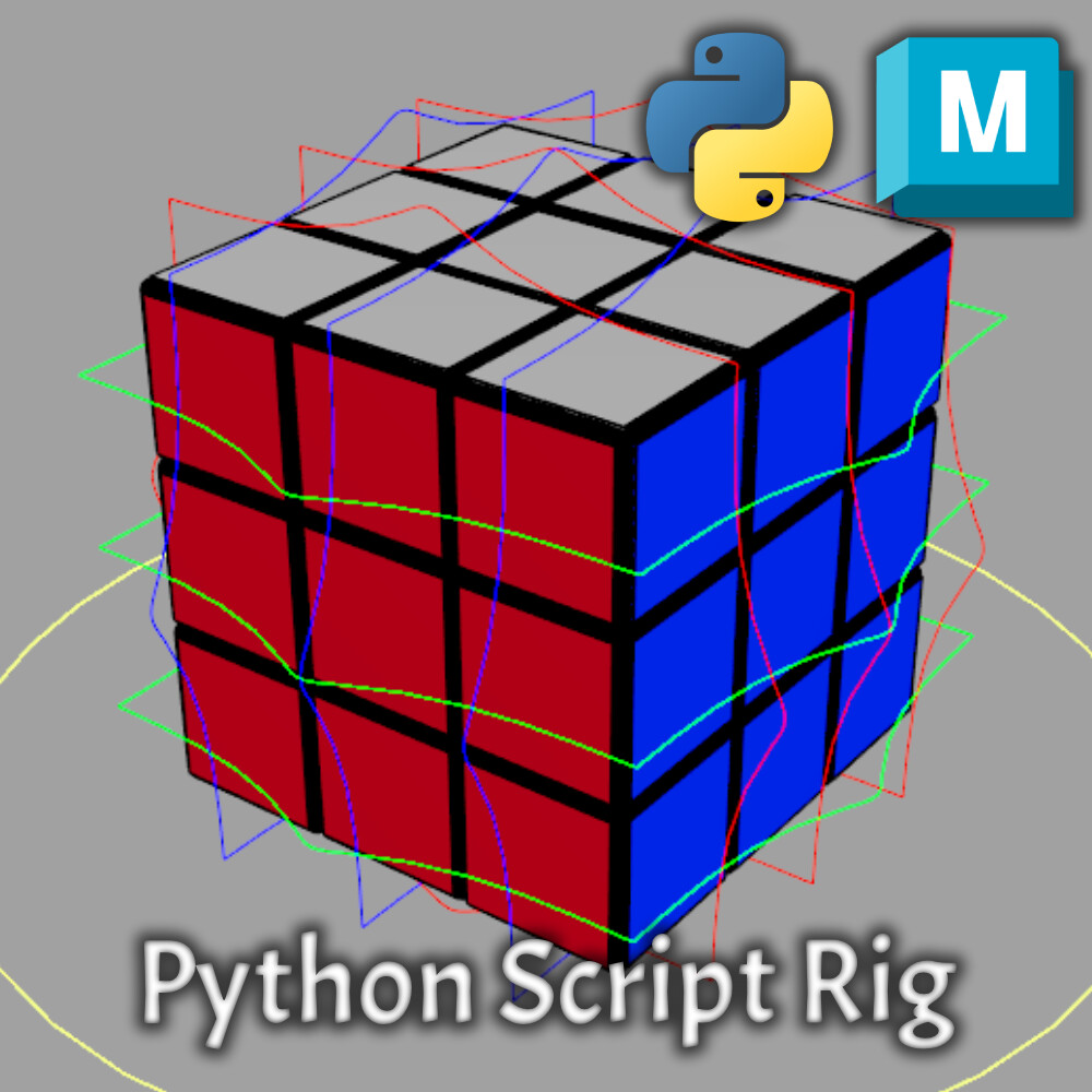 ArtStation - Maya : Rubik's cube rig with Python
