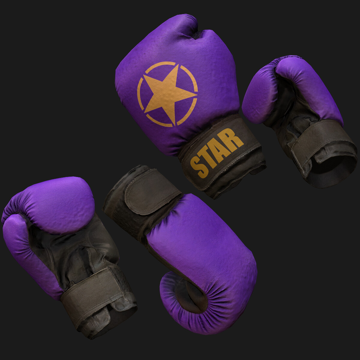 ArtStation - Boxing Gloves Purple Star