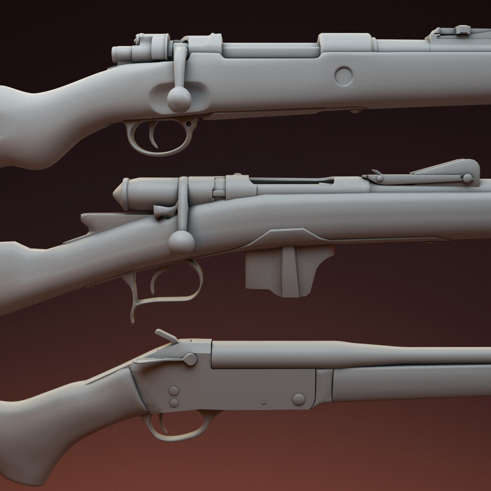ArtStation - Various rifles