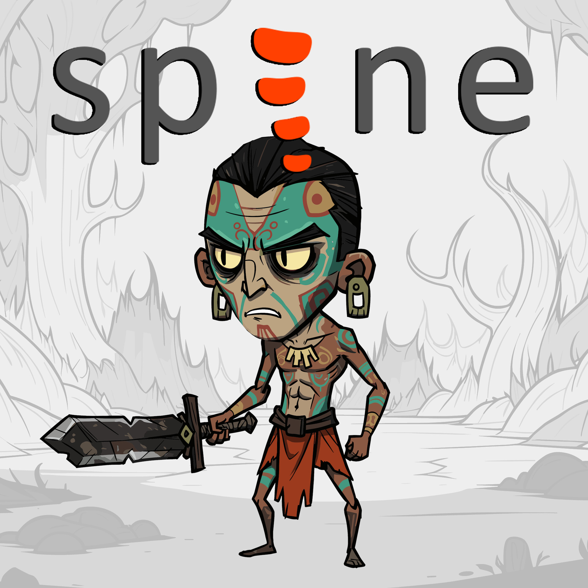 ArtStation - Aztec Warrior Spine 2D animation