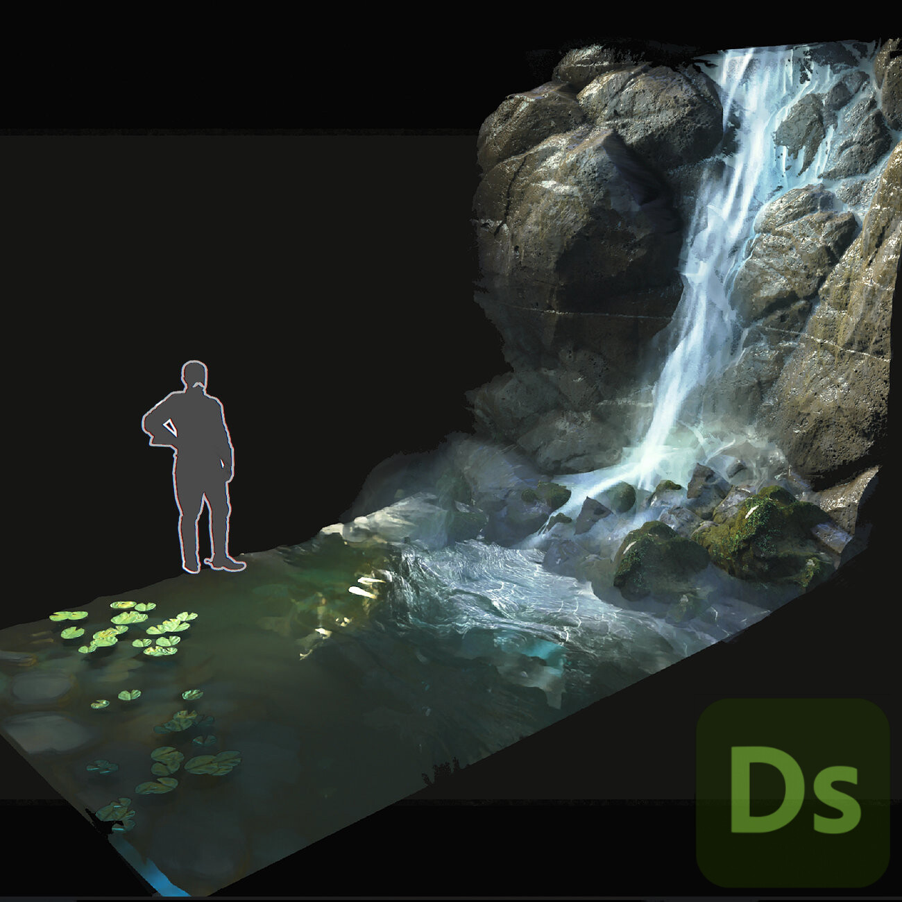 ArtStation - Waterfall, Material Studies - Substance Designer