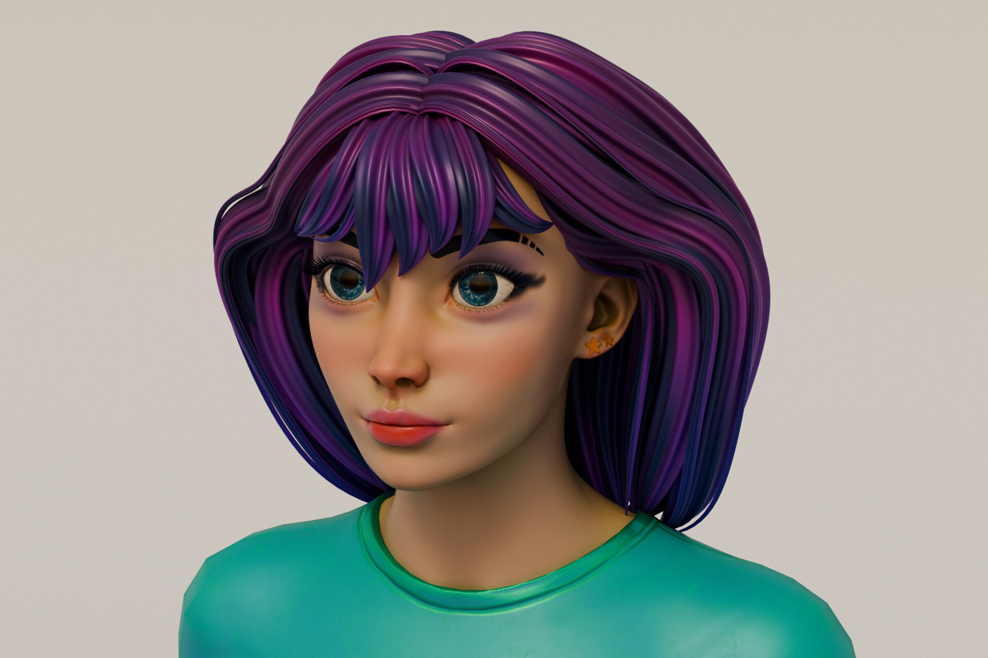 ArtStation - Blue eyed girl