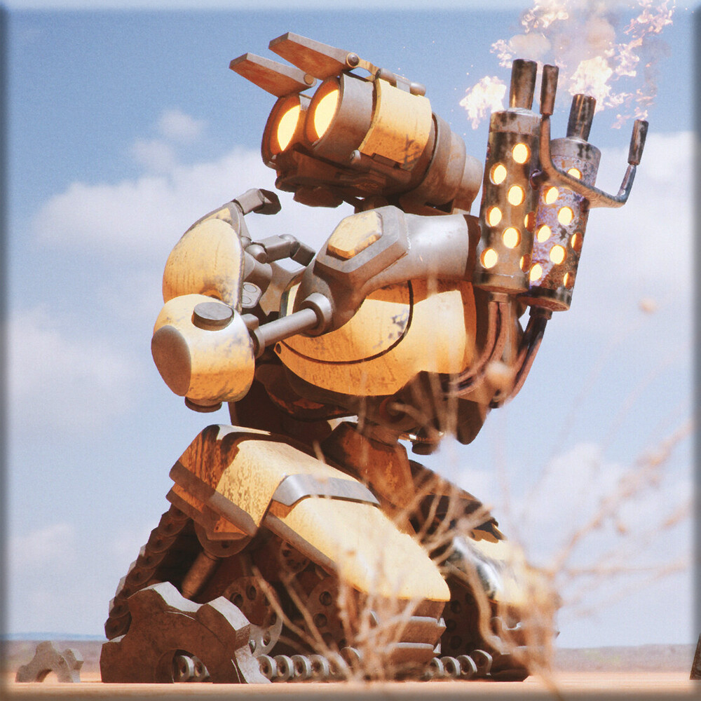 ArtStation - Rusty Recycler robot