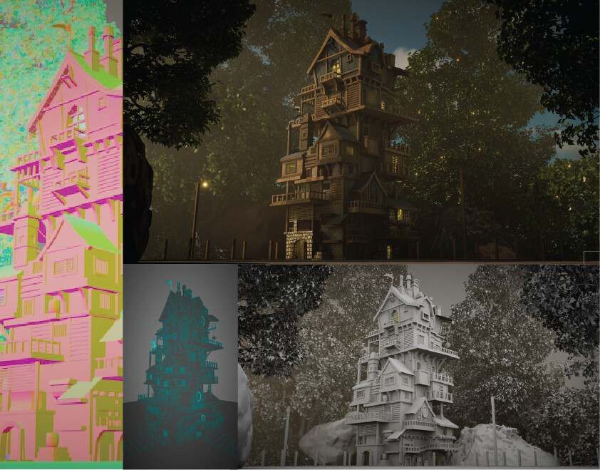 ArtStation - Stylized Wooden House