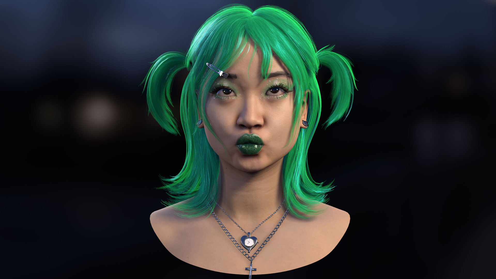 ArtStation - Green Hair Girl
