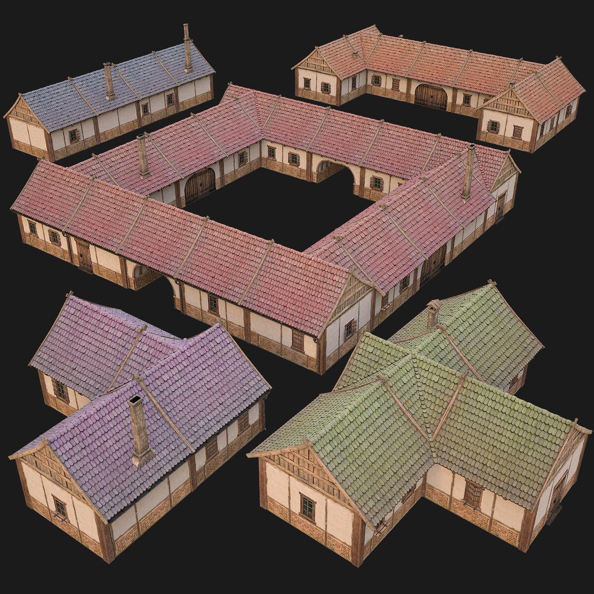ArtStation - Medieval Buildings Set