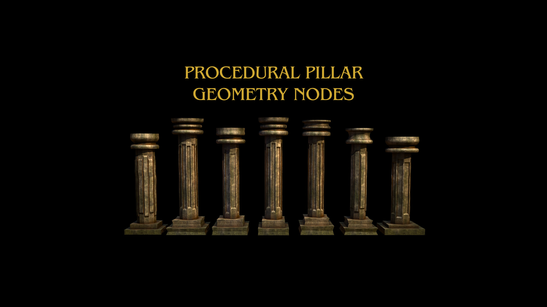 ArtStation - Procedural Pillar (Geometry Nodes)