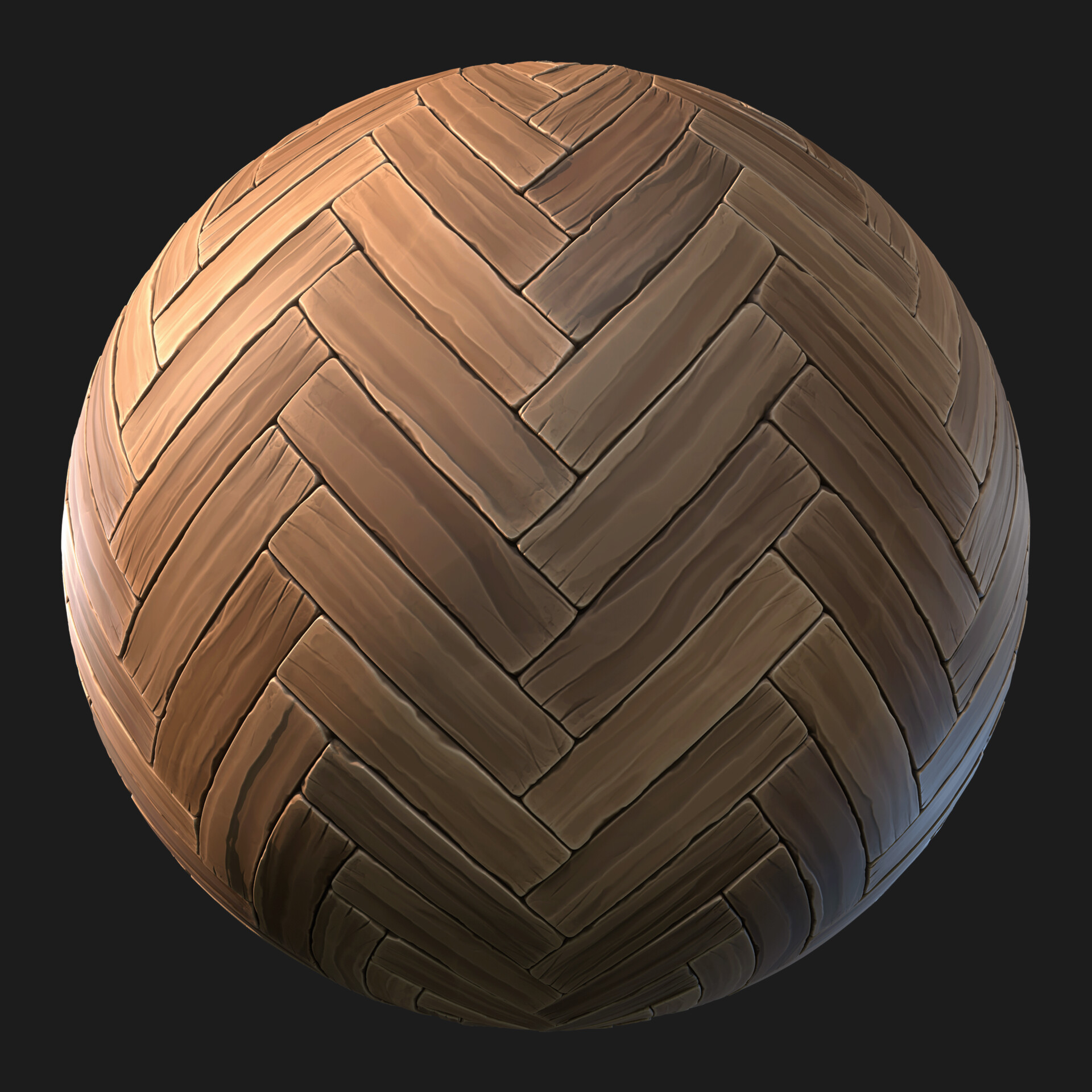 ArtStation - Stylized Herringbone Floor