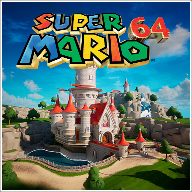 ArtStation - Mario 64 Castle Garden