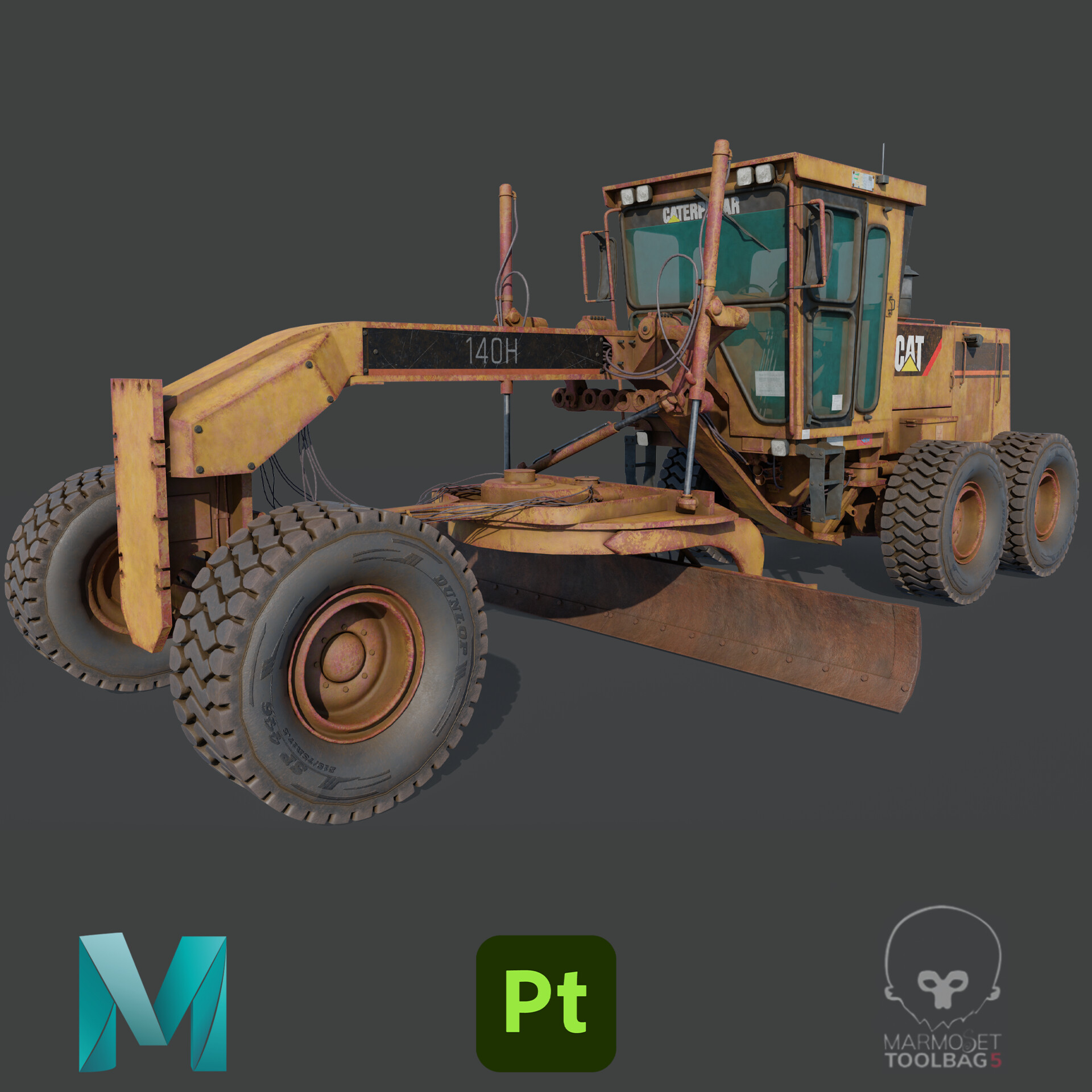 ArtStation - JCB Machine Caterpillar Model