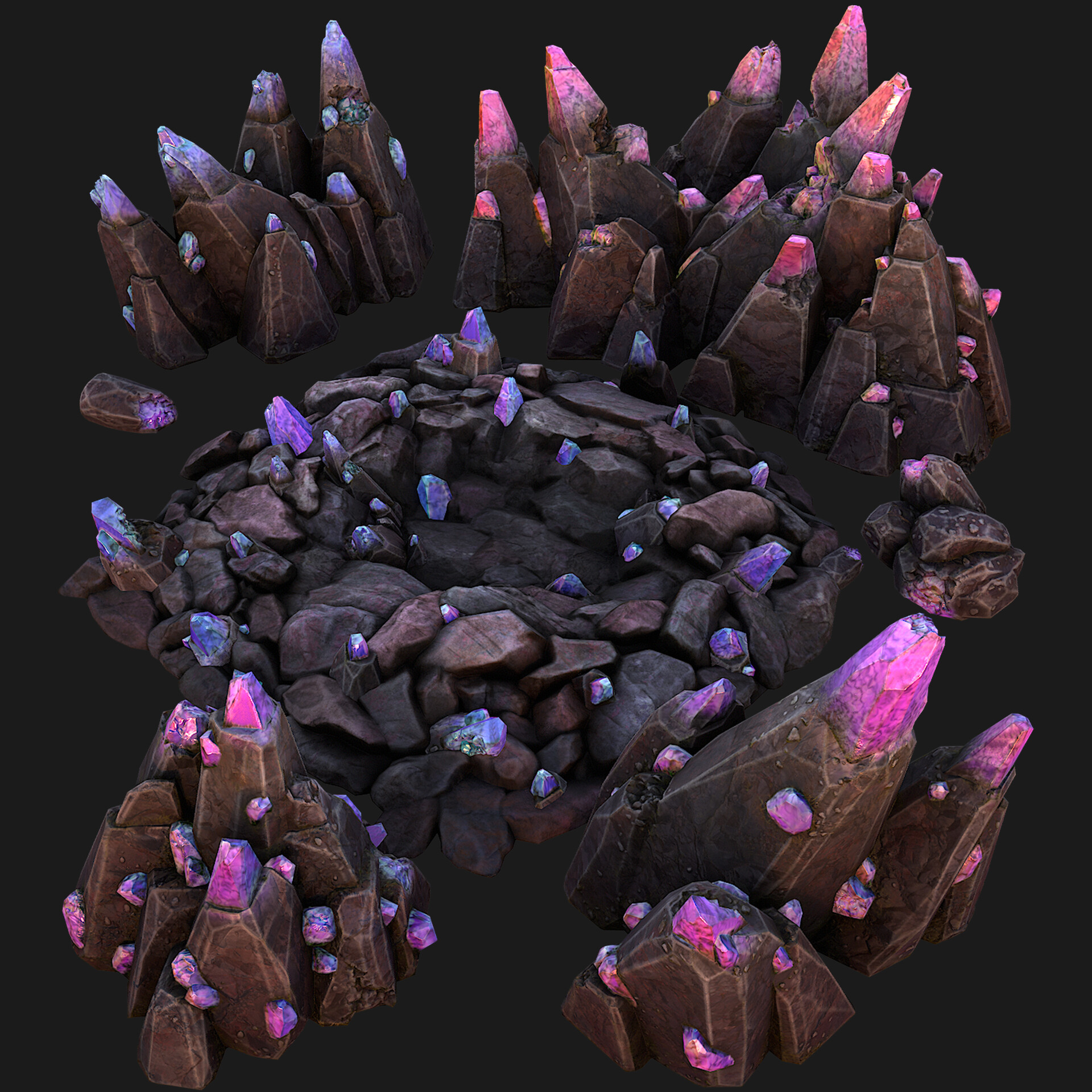 ArtStation - Deposits of Gems and Crystals for Dungeon and Mine