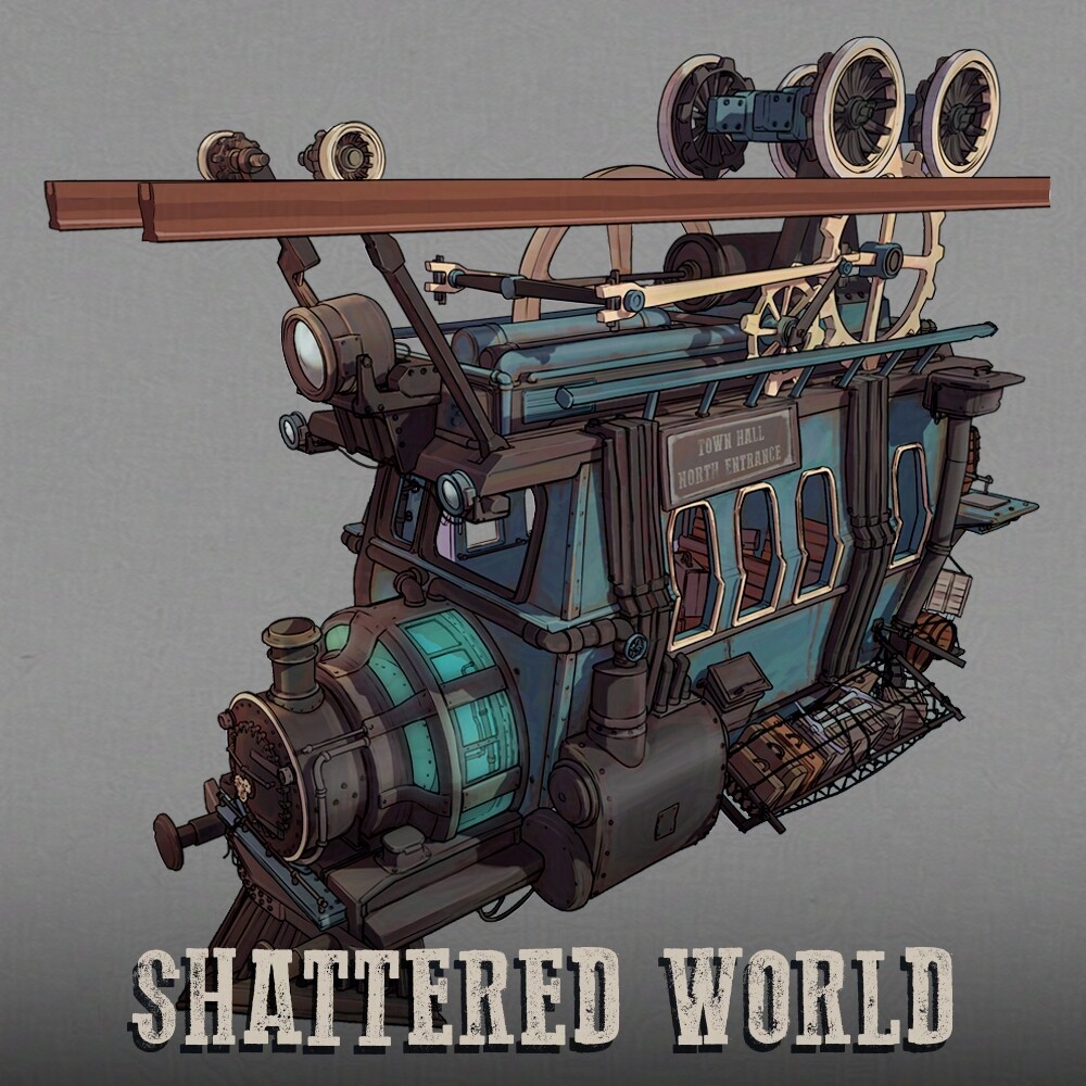 ArtStation - Shattered World Cableway Station and props