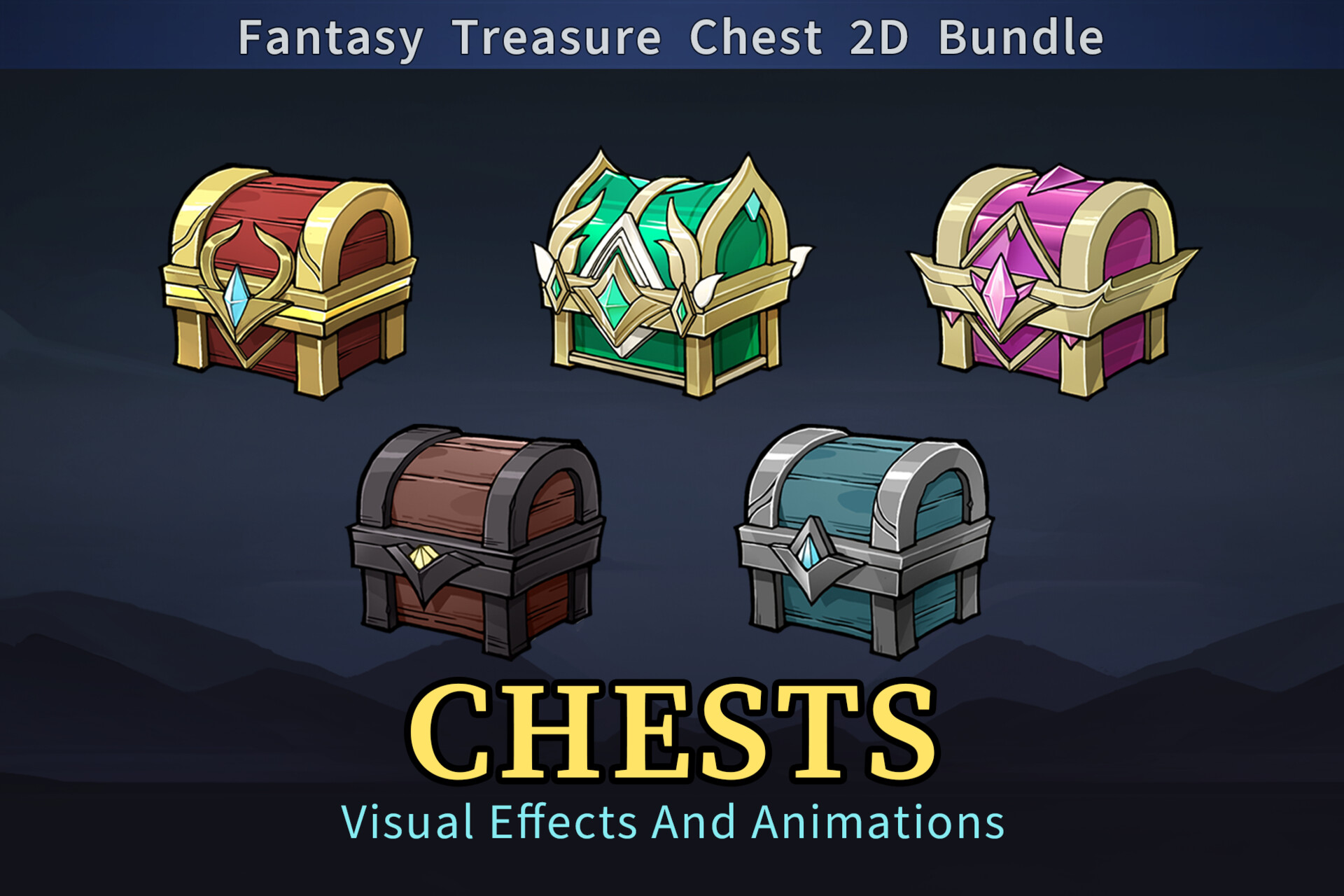 ArtStation - Fantasy Treasure Chest 2D Bundle