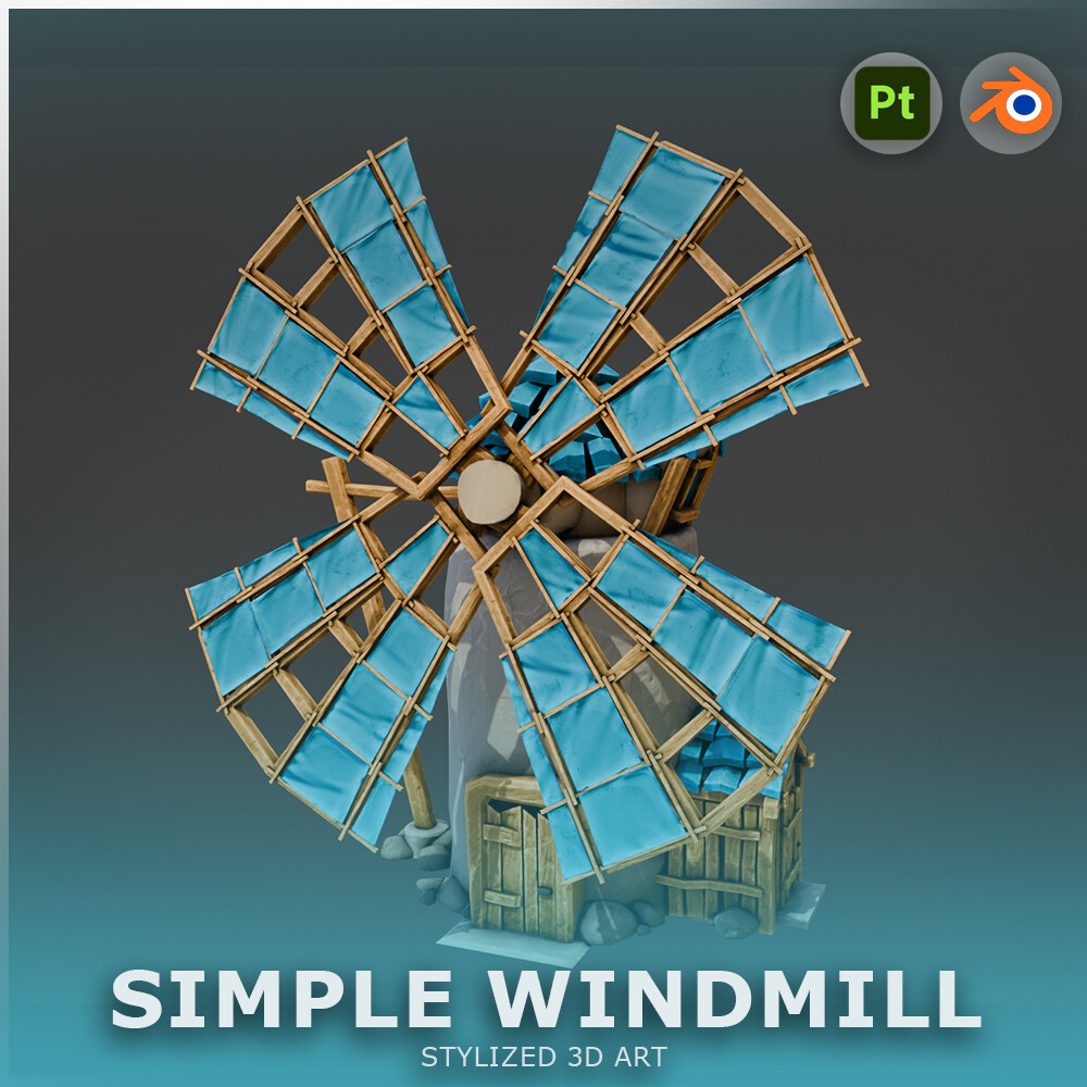 ArtStation - Simple Windmill stylized
