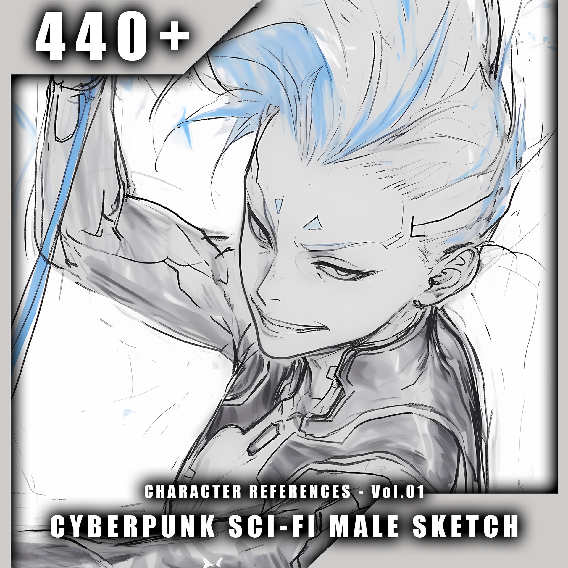 ArtStation - 440+ Cyberpunk Sci-fi Male Sketch - Character References ...
