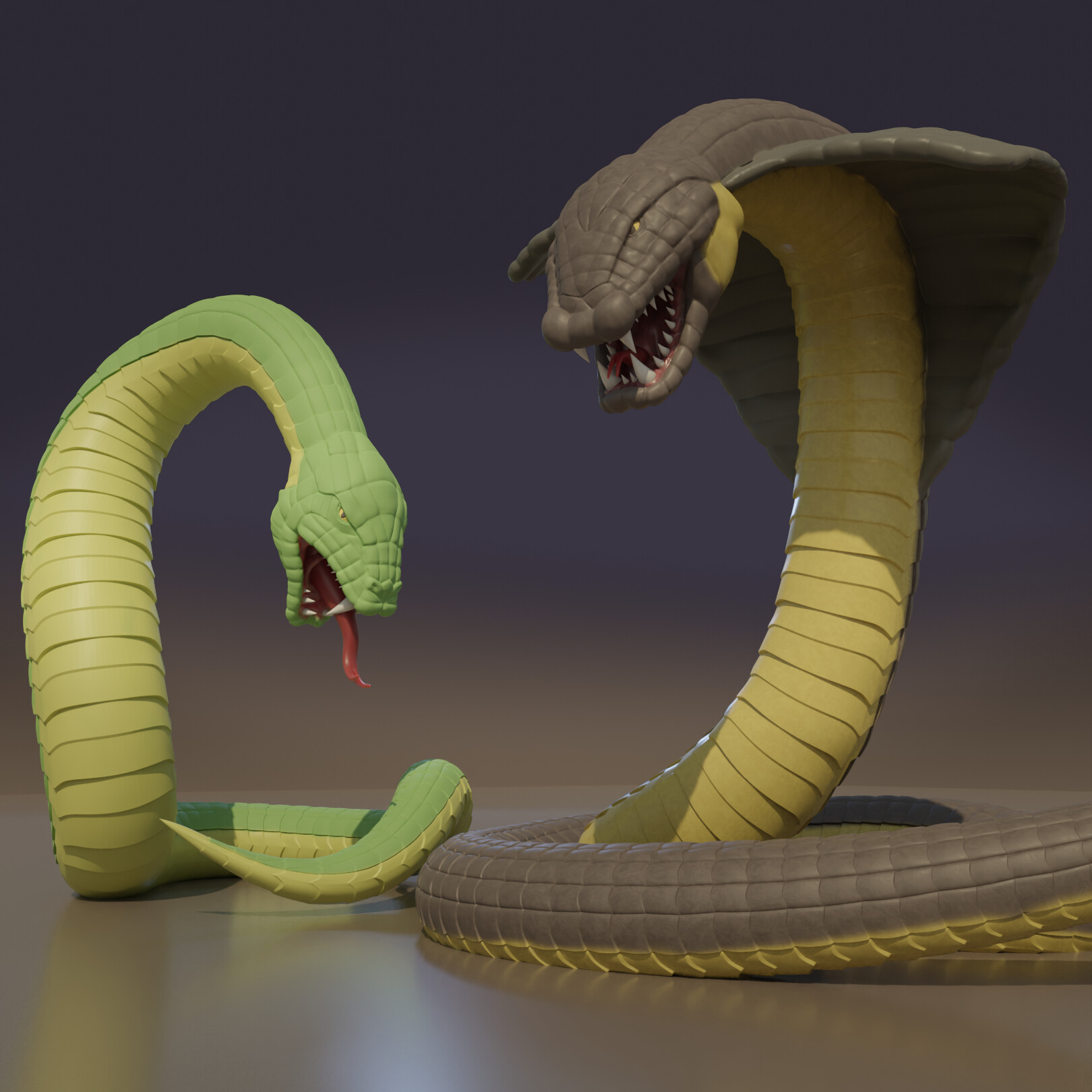 ArtStation - Giant Snakes 3D Sculpt