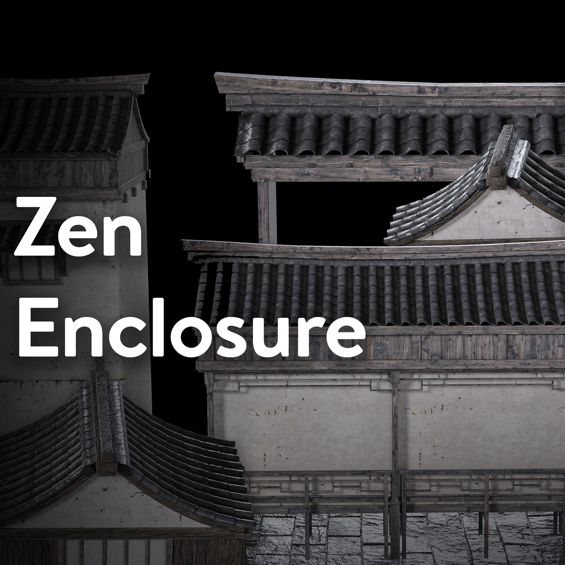 ArtStation - Zen Enclosure 3D Modular Assets