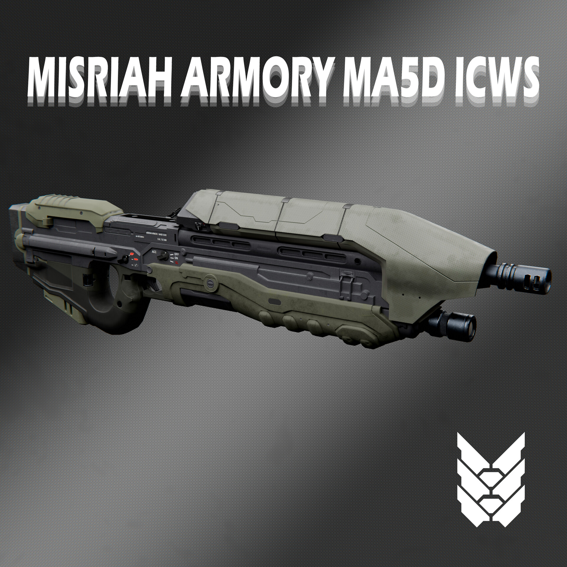 ArtStation - Assault Riffle Halo 5 fan art