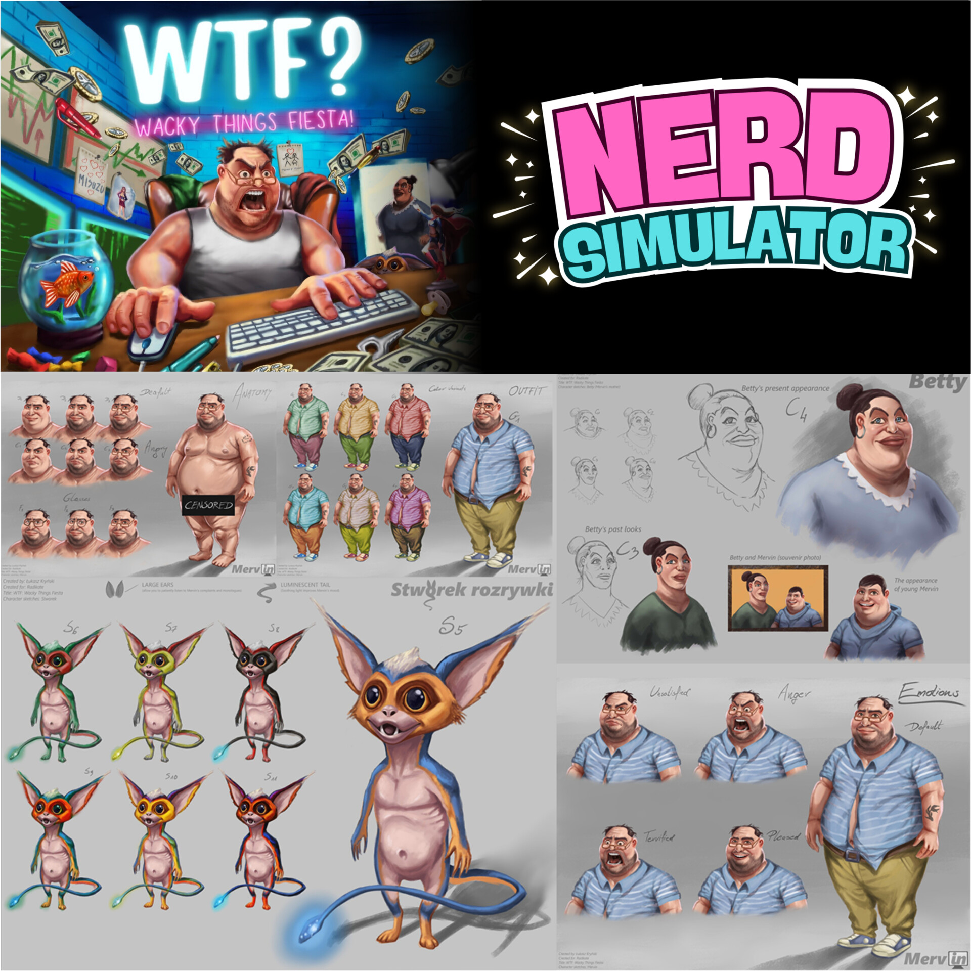 ArtStation - Nerd Simulator (2D concepts)