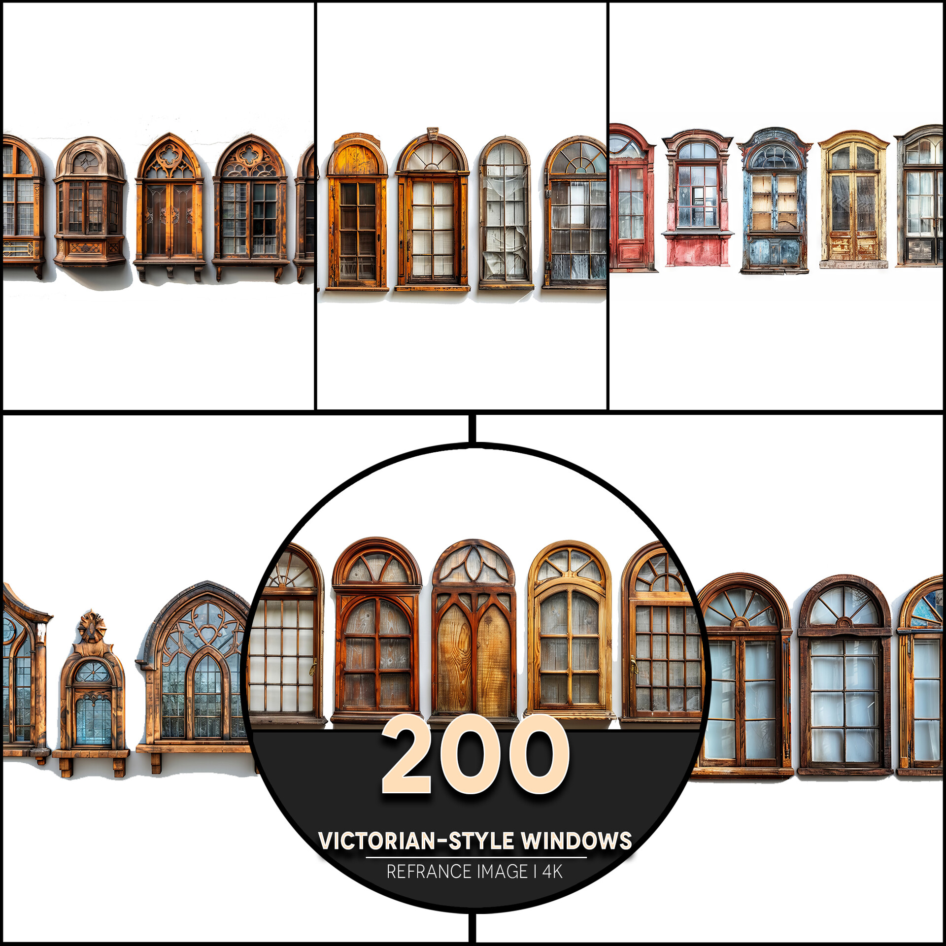 Pixel Ref - Victorian-style Windows 4K Reference/Concept Images