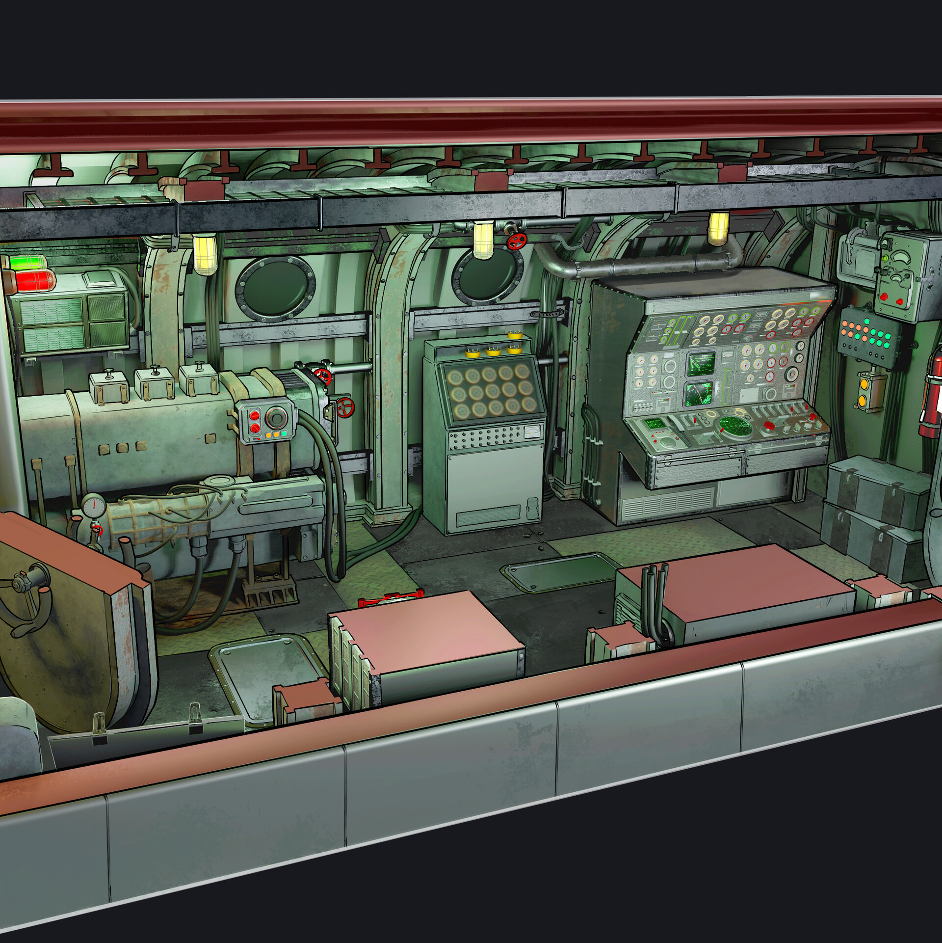 ArtStation - Submarine Escape Room Project