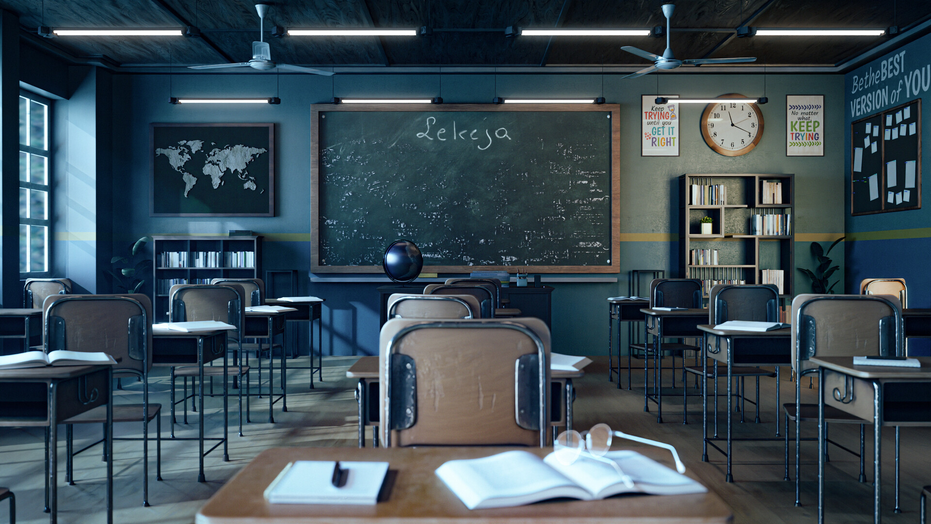 ArtStation - SERENE 3D CLASSROOM CGI by RACHAYITA RENDER STUDIOS
